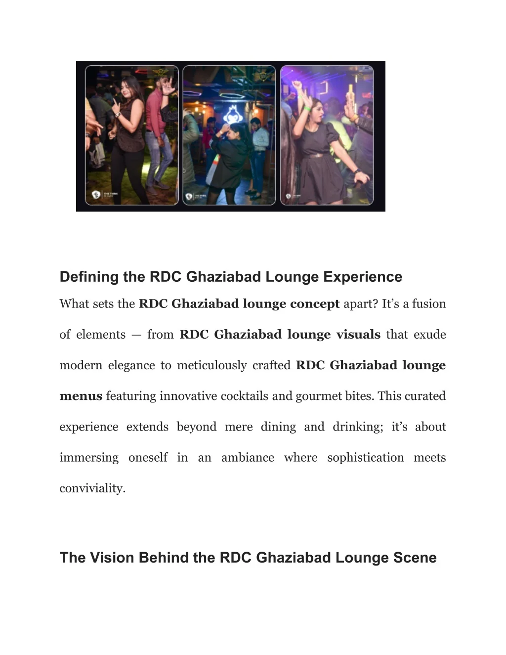PPT - Elevating the Nightlife Experience: Top Lounges in RDC Ghaziabad ...