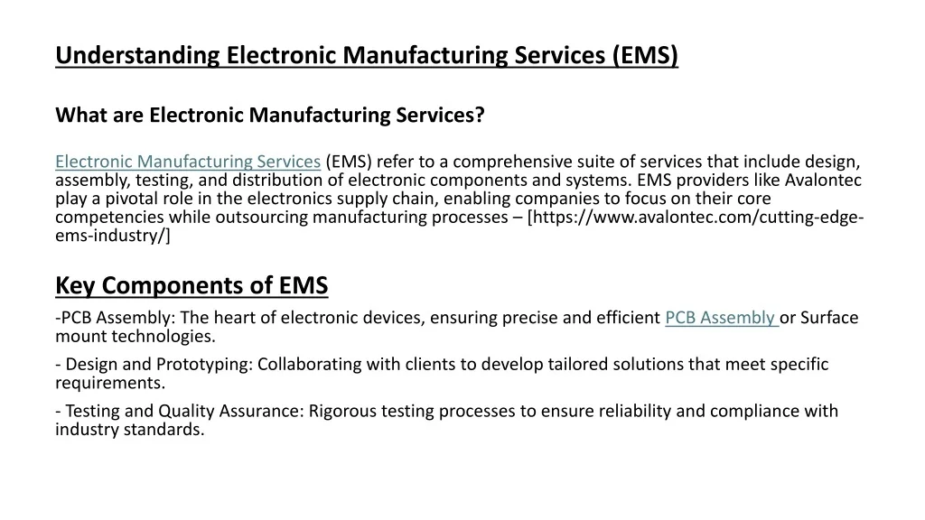 PPT - Top Electronic Manufacturing Services Industry in India ...