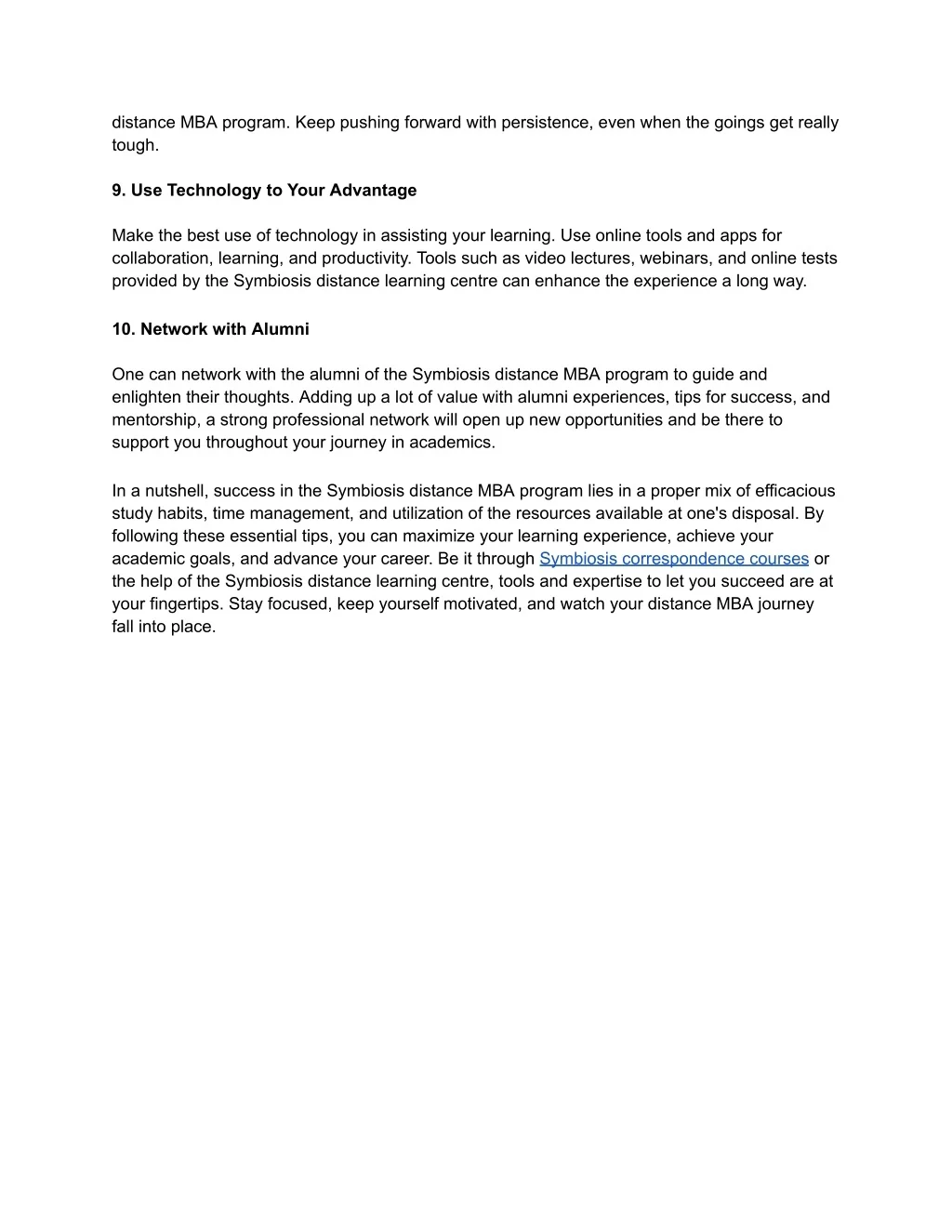 PPT - Essential Tips for Succeeding in a Symbiosis Distance MBA Program ...
