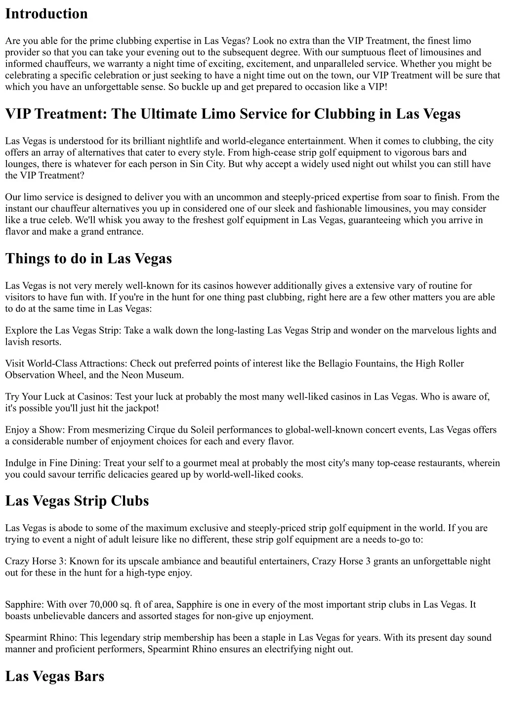 PPT - VIP Treatment: The Ultimate Limo Service for Clubbing in Las ...