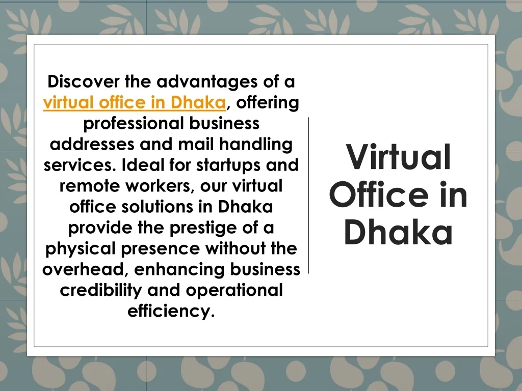 PPT - Explore Coworking Space Dhanmondi for Professionals PowerPoint ...