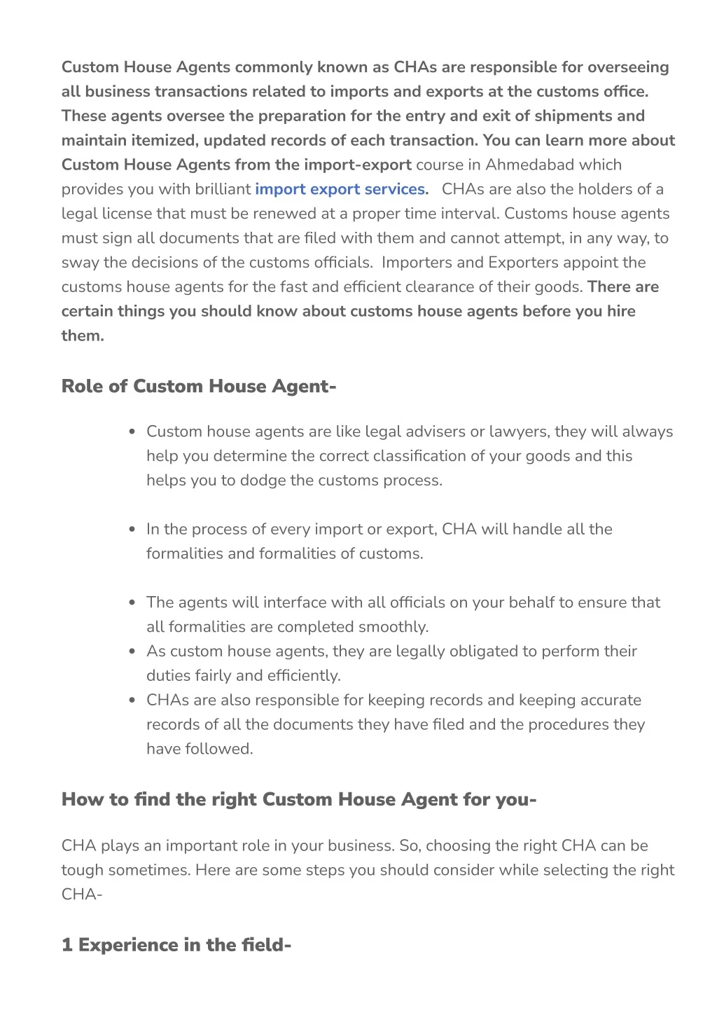 PPT - Steps to Find a Right Custom House Agent (CHA) PowerPoint ...