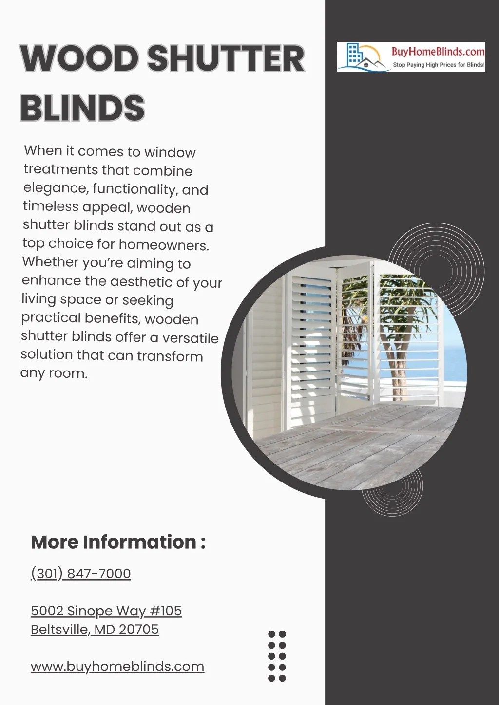 PPT - Wooden Shutter Blinds Maryland - Buy Home Blinds PowerPoint ...
