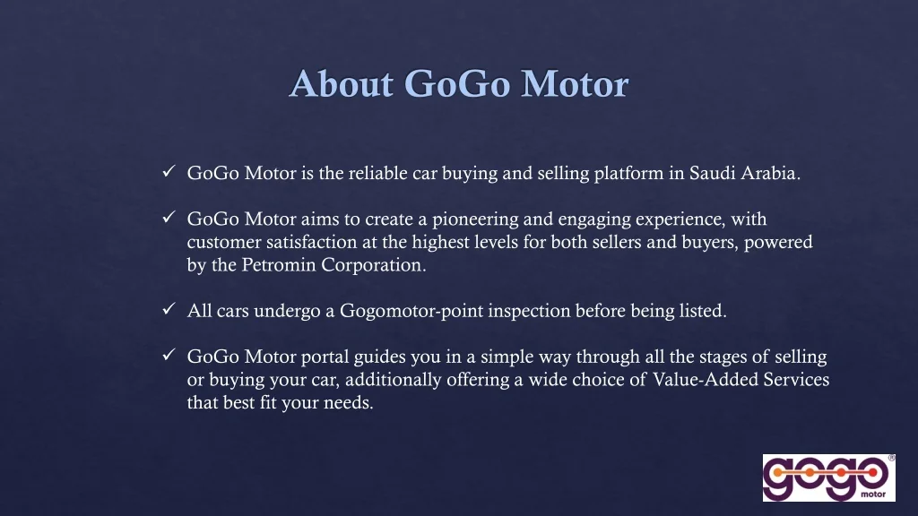 PPT - Buy and Sell Cars in Saudi Arabia - GoGo Motor PowerPoint ...