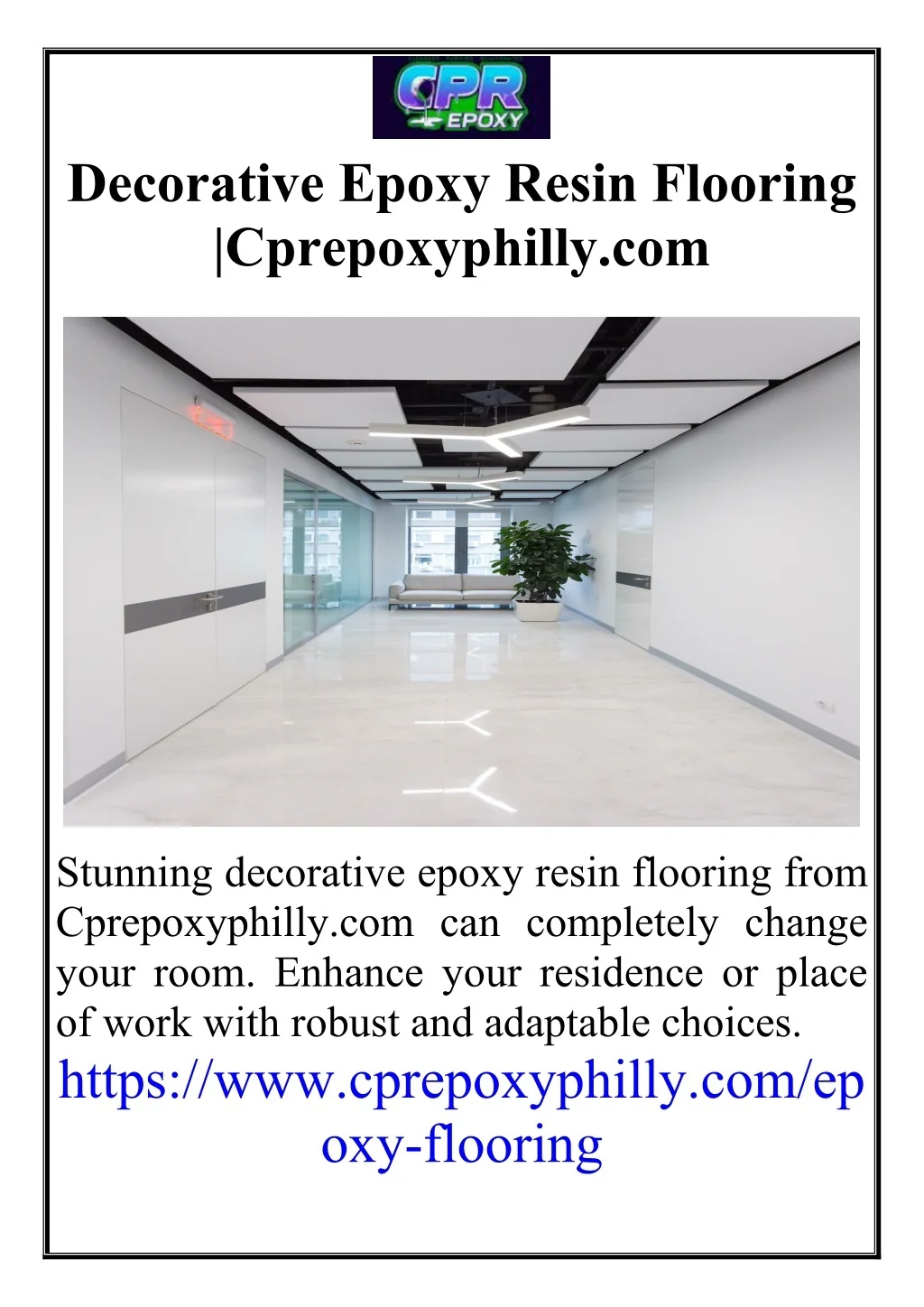 PPT - Decorative Epoxy Resin Flooring Cprepoxyphilly.com PowerPoint ...