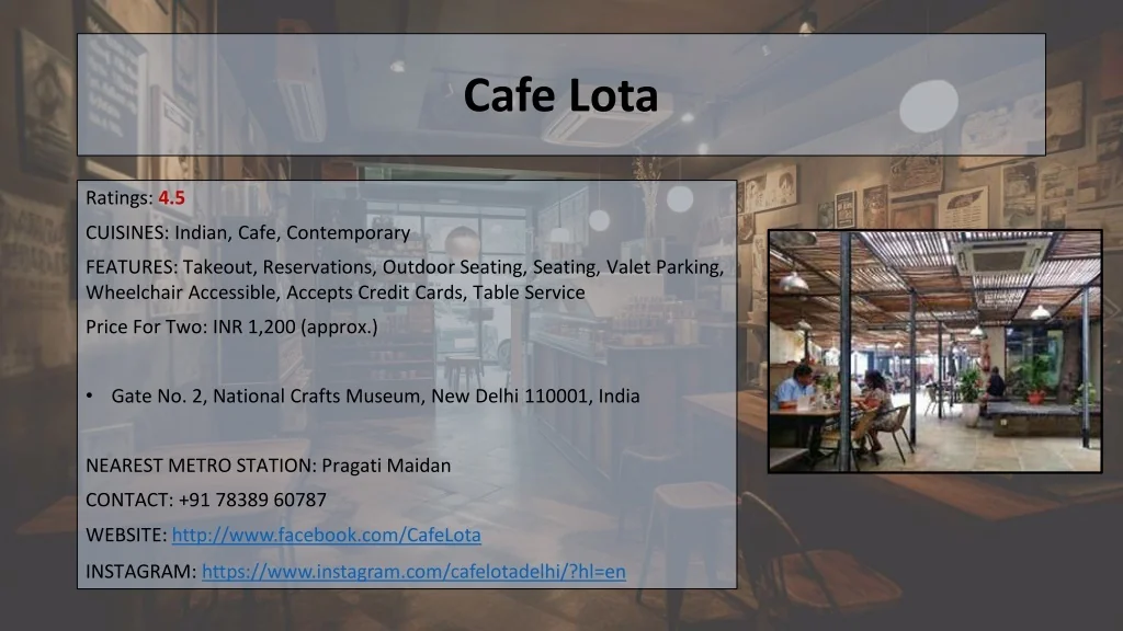 PPT - Top 10 Cafes in Delhi PowerPoint Presentation, free download - ID ...