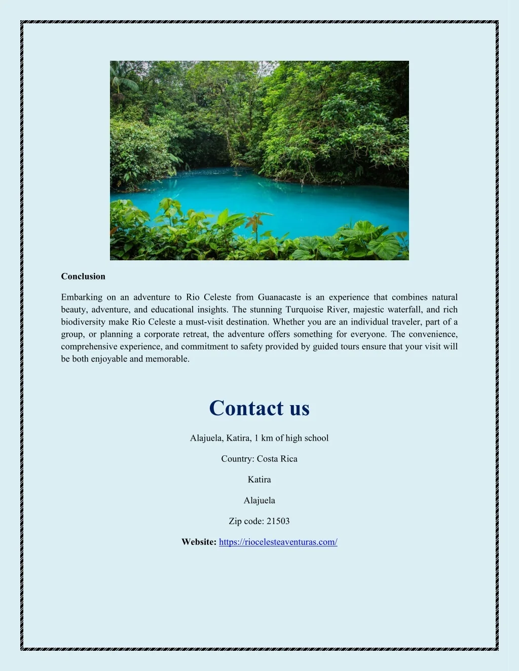 PPT - Discover the Magic of Rio Celeste Adventure Rio Celeste from ...