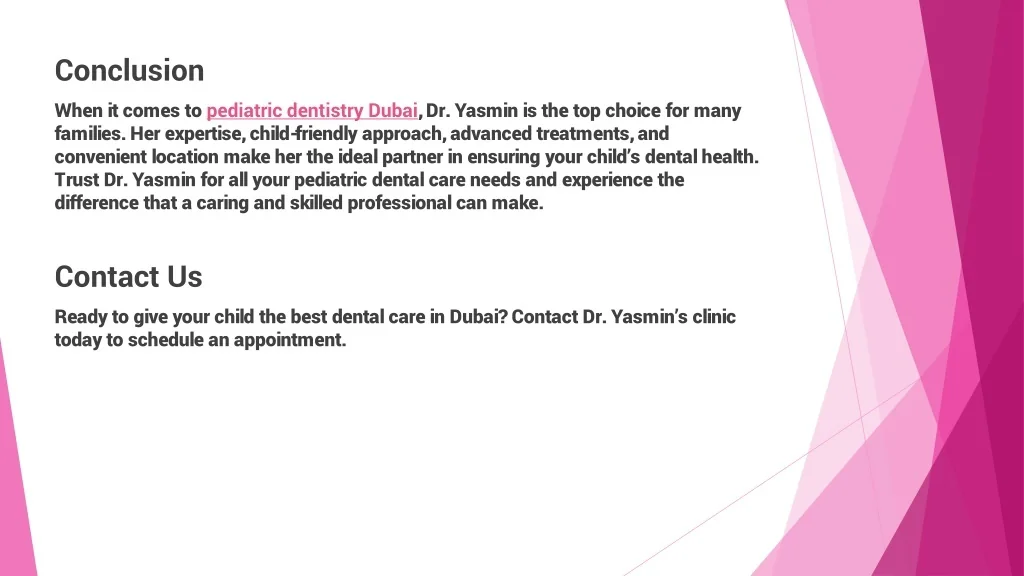 PPT - Why Dr. Yasmin is the Best Choice for Your Child’s Dental Care in ...