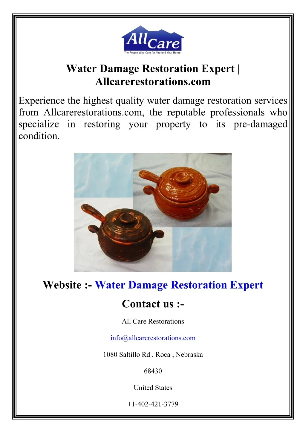 PPT - Water Damage Restoration Expert Allcarerestorations.com ...