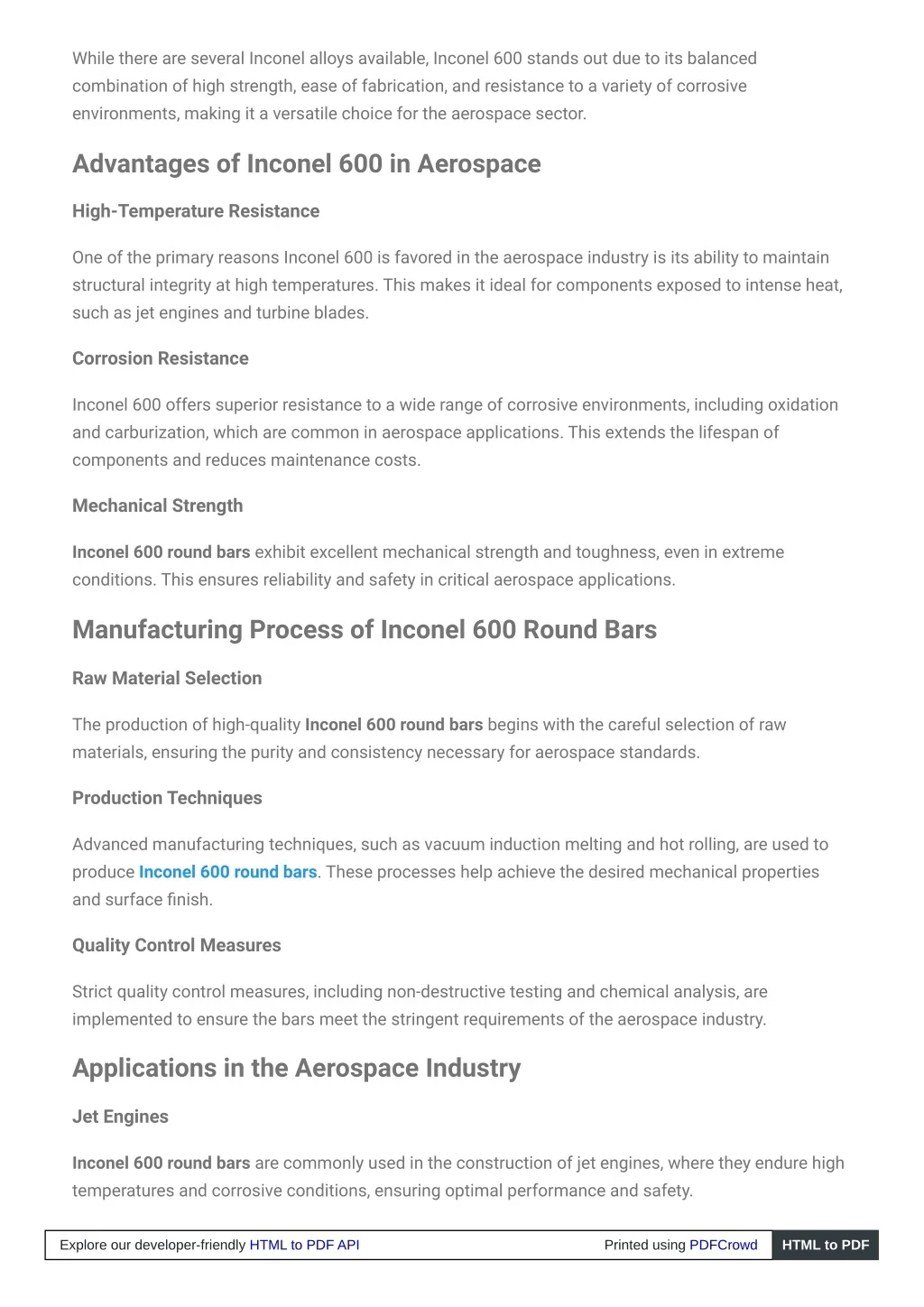 PPT - Inconel 600 Round Bars A Top Pick for the Aerospace Industry ...