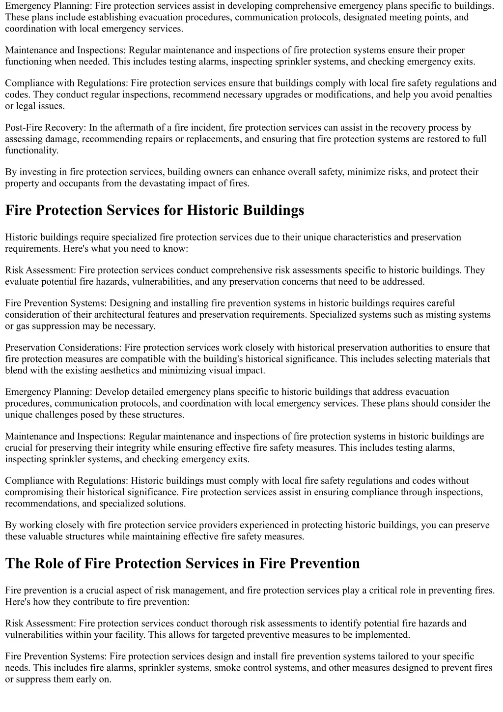 PPT - Risk Management and the Critical Role of Fire Protection Services ...
