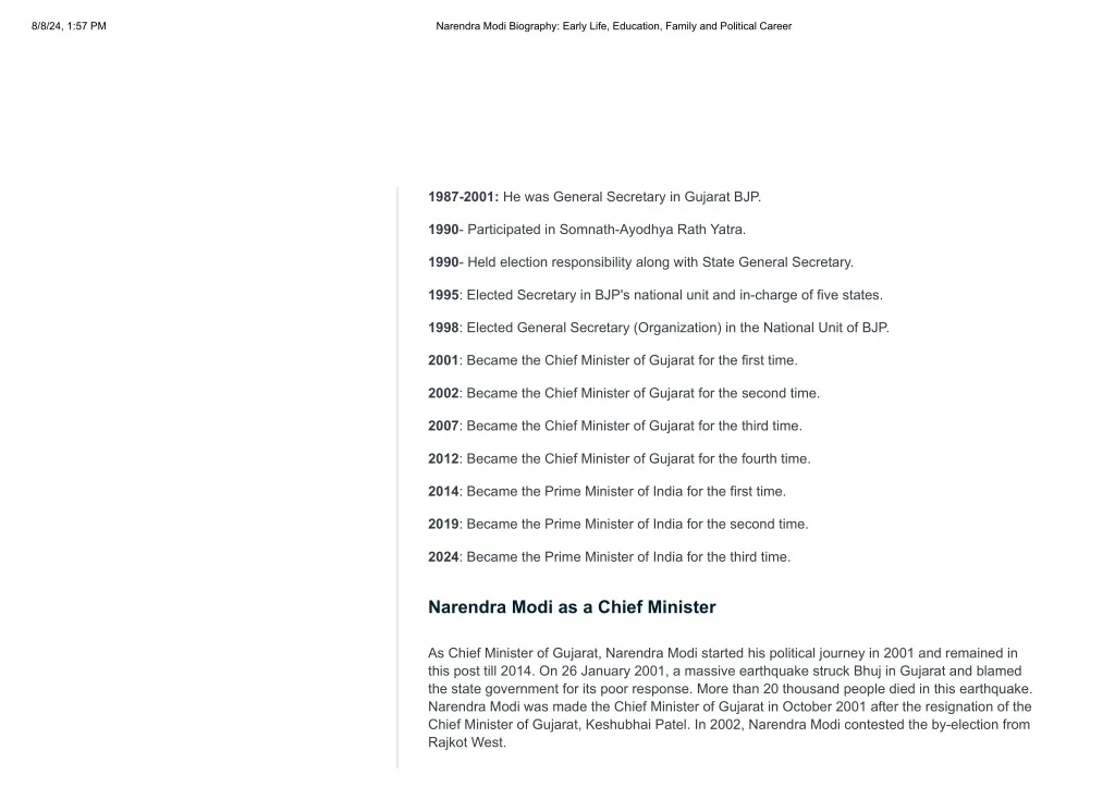 PPT - Narendra Modi Biography_ Early Life, Education, Family and ...