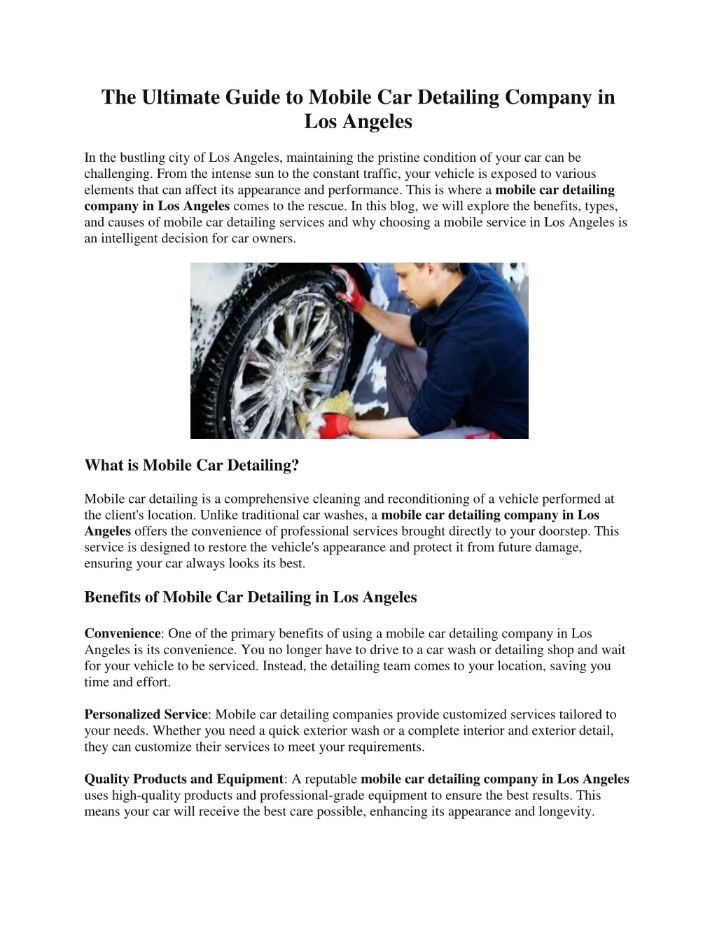 PPT - Mobile car detailing company Los Angeles PowerPoint Presentation ...