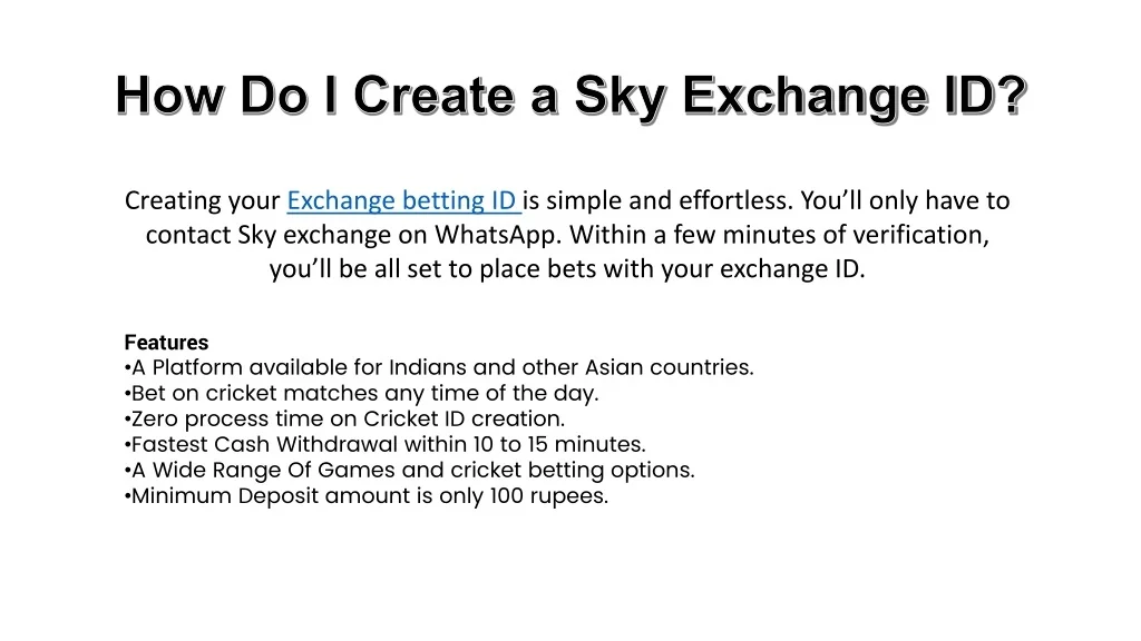 PPT - How Can I Secure a Sky Exchange ID for Safe Cricket Betting ...