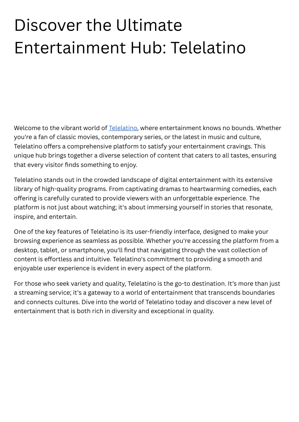 PPT - Discover the Ultimate Entertainment Hub Telelatino PowerPoint ... PPT - Discover the Ultimate Entertainment Hub Telelatino PowerPoint ...