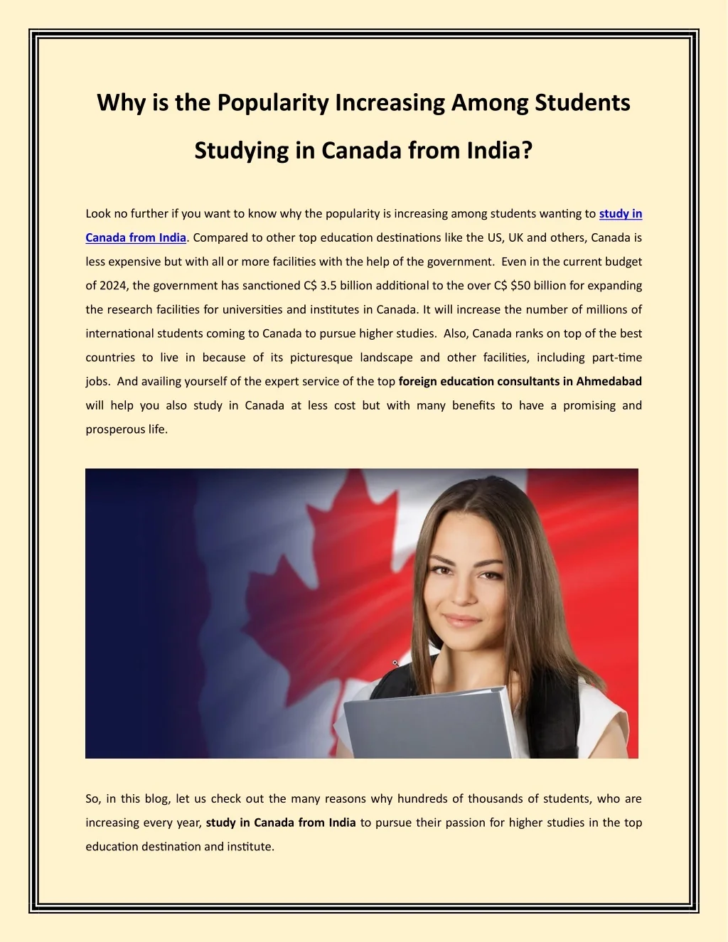 PPT - Why is the Popularity Increasing Among Students Studying in ...