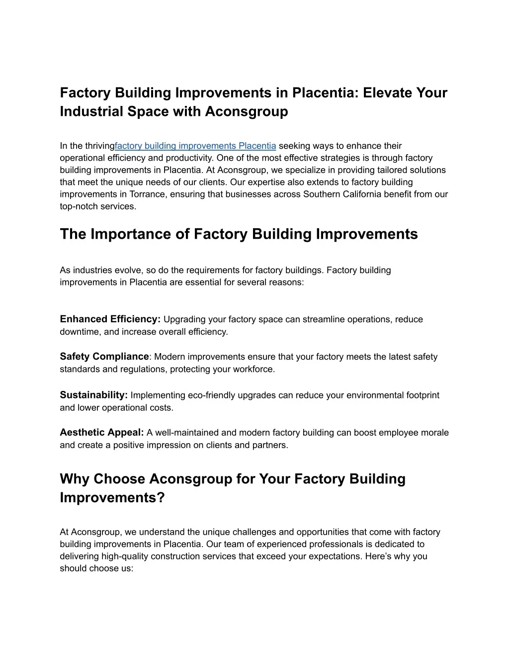 PPT - Factory Building Improvements in Placentia_ Elevate Your ...