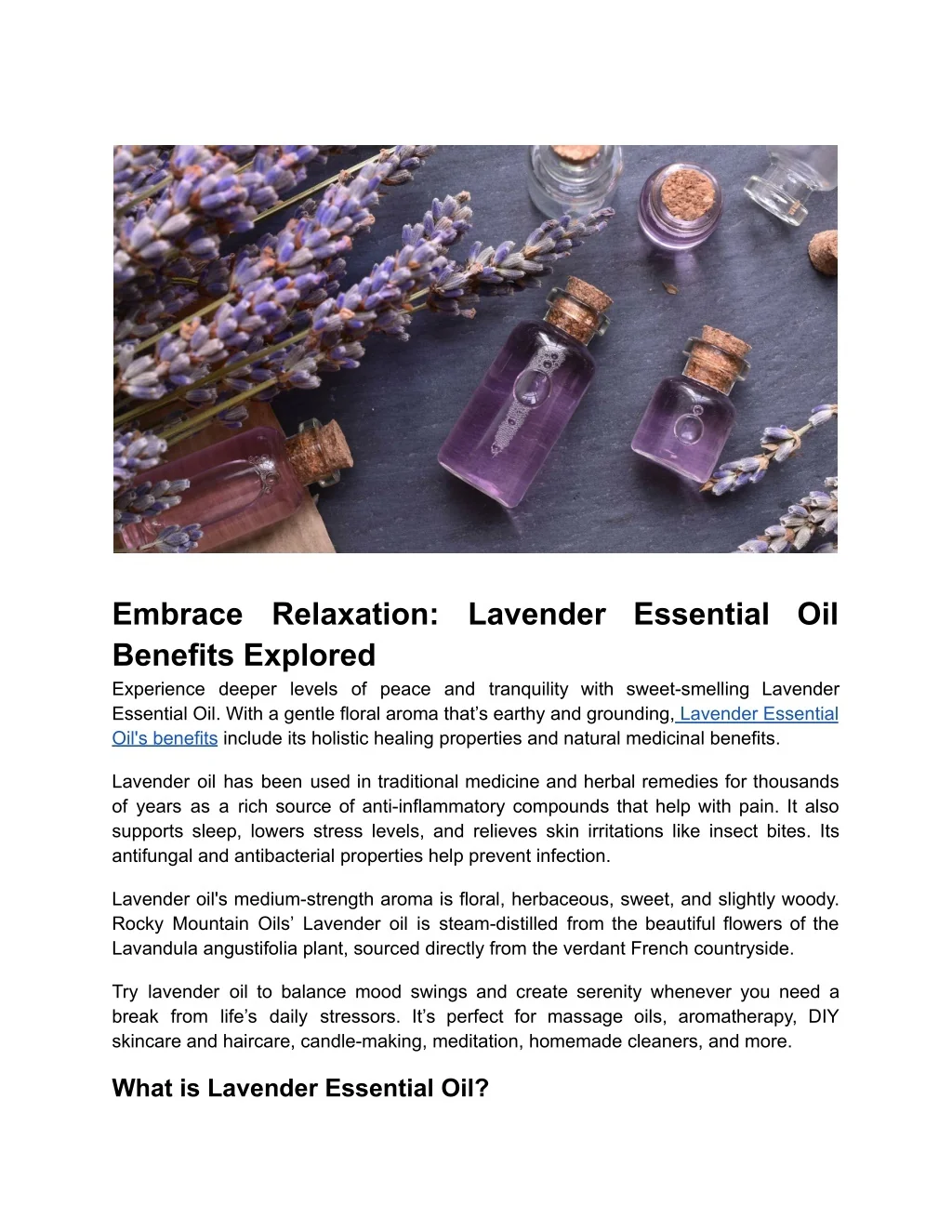 PPT - Embrace Relaxation_ Lavender Essential Oil Benefits Explored ...