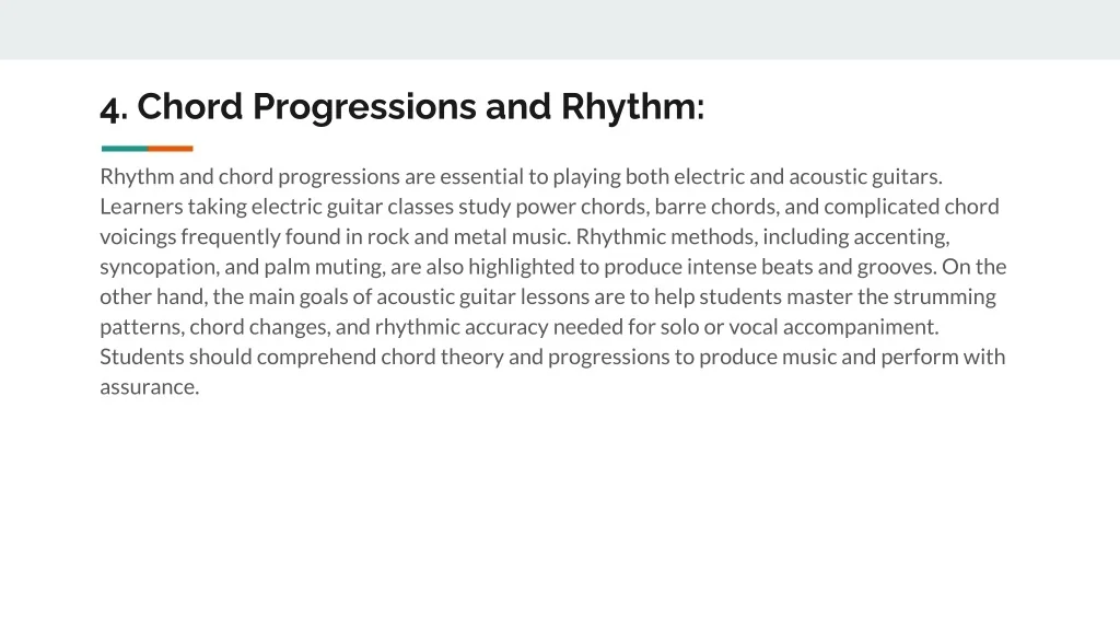 PPT - The Music Shed - Technique Differences Between Electric and ...