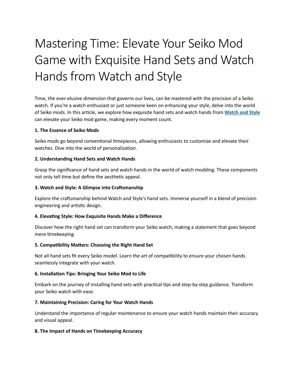 PPT - Elevate Your Seiko Mod Game with Exquisite Hand Sets and Watch ...