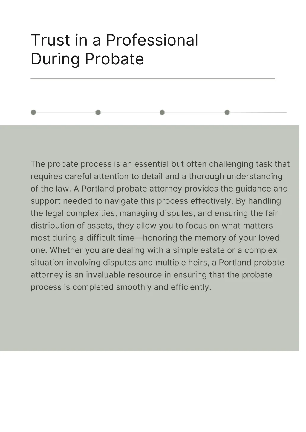 PPT - Understanding the Role of a Portland Probate Attorney: Your Guide to Estate Admi ...