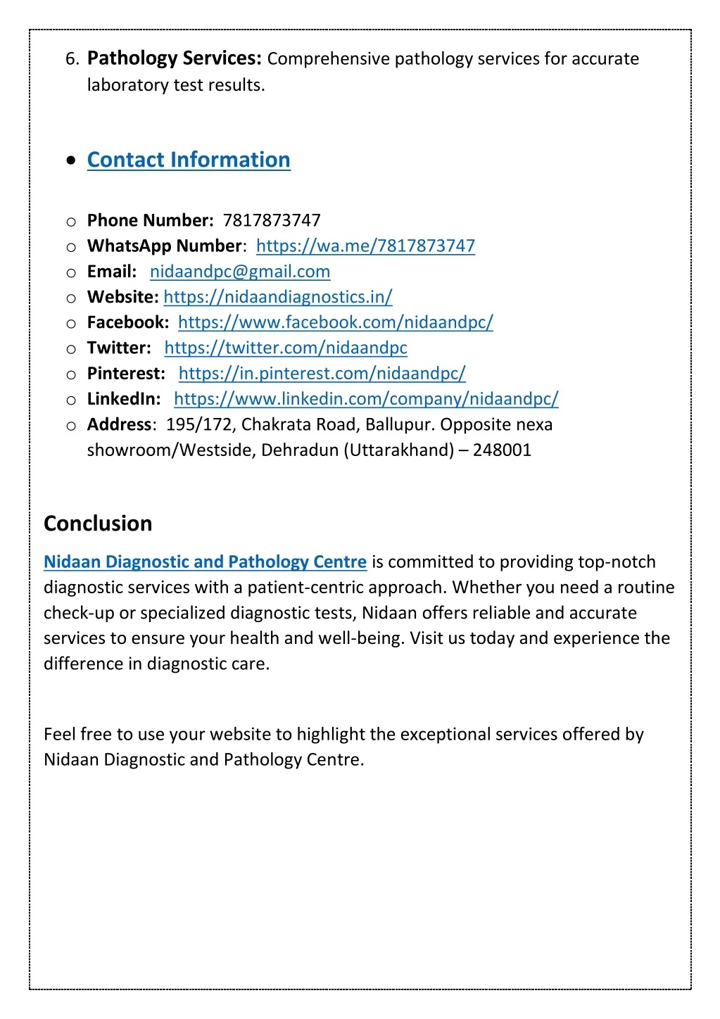 PPT - Discover the Best Diagnostic at Nidaan Diagnostic and Pathology ...