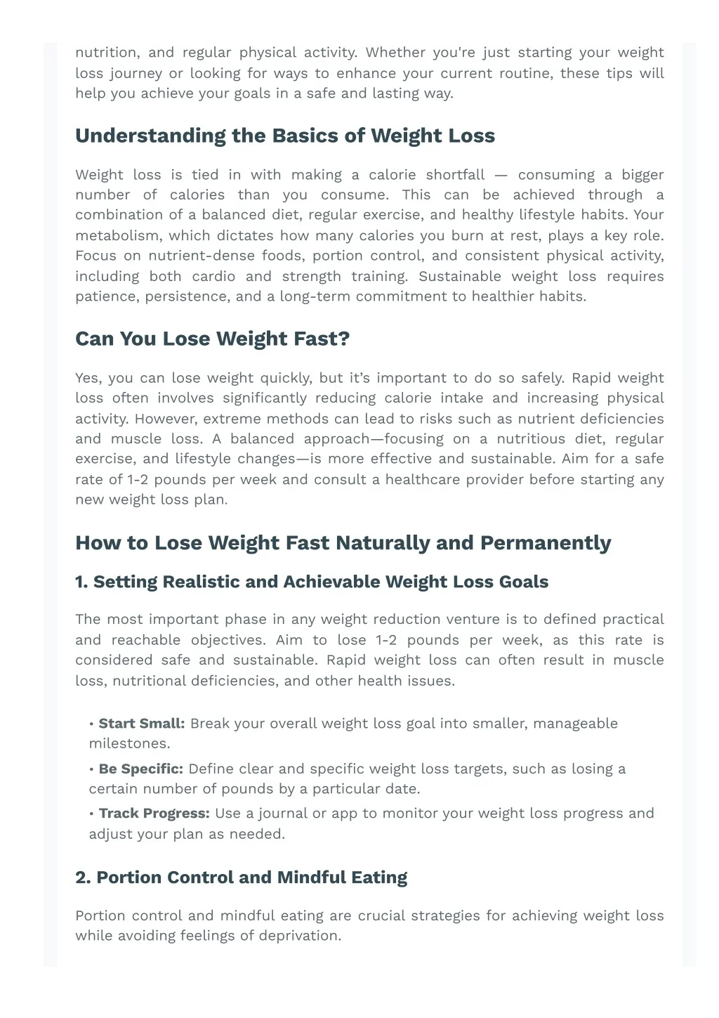 PPT - How to Lose Weight Fast Naturally and Permanently: Healthy and ...