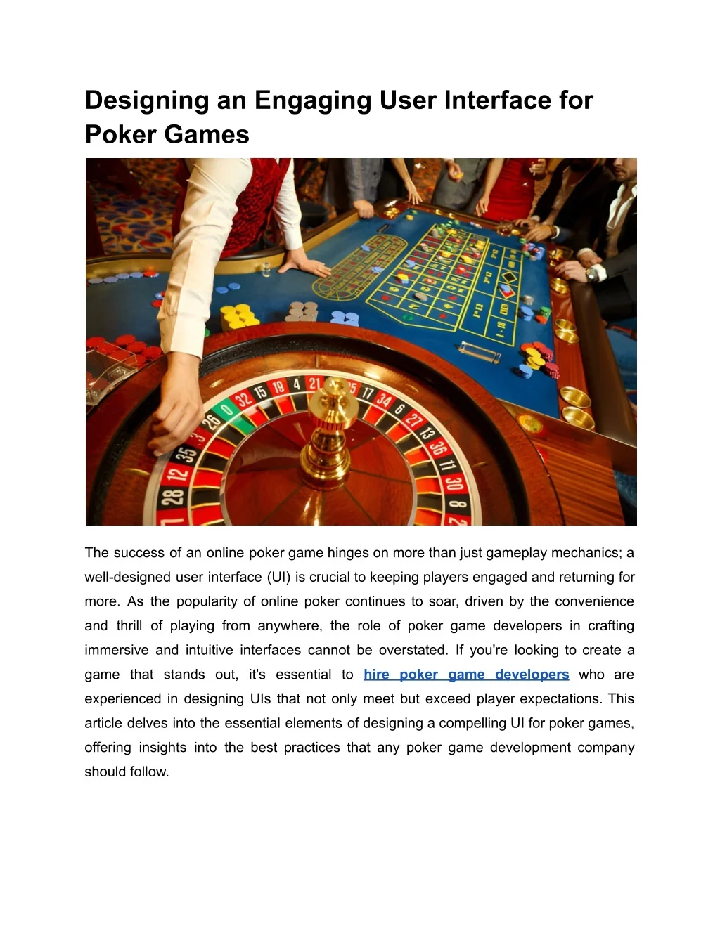 PPT - Designing an Engaging User Interface for Poker Games PowerPoint ...