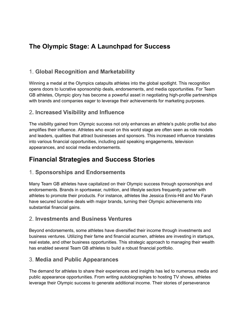PPT - Olympic Glory to Financial Fortune_ The Rise of Team GB Athletes ...