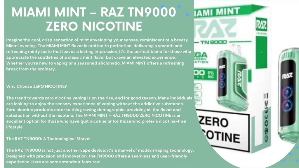 PPT - Discover the Refreshing Burst of Flavor with MIAMI MINT – RAZ ...