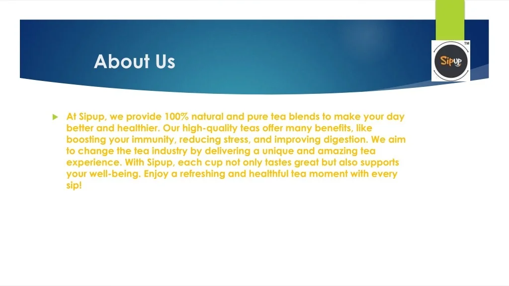 PPT - The Best Tulsi Green Tea at Sipup PowerPoint Presentation, free ...