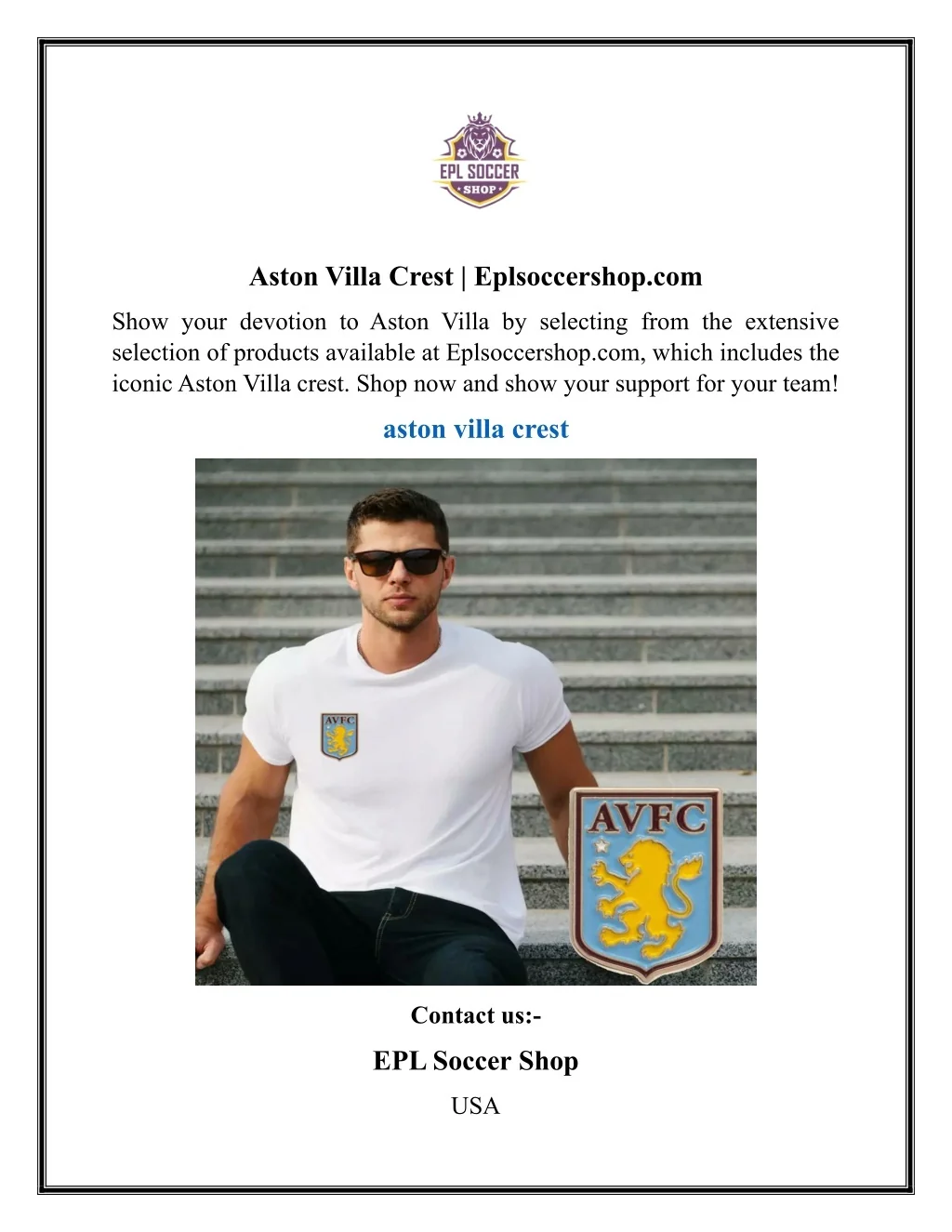 PPT - Aston Villa Crest Eplsoccershop PowerPoint Presentation, free ...