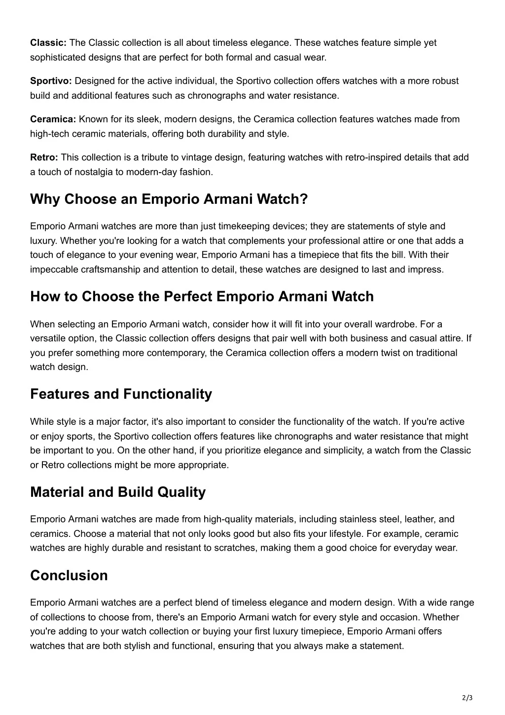 PPT - The Timeless Elegance of Emporio Armani Watches PowerPoint ...