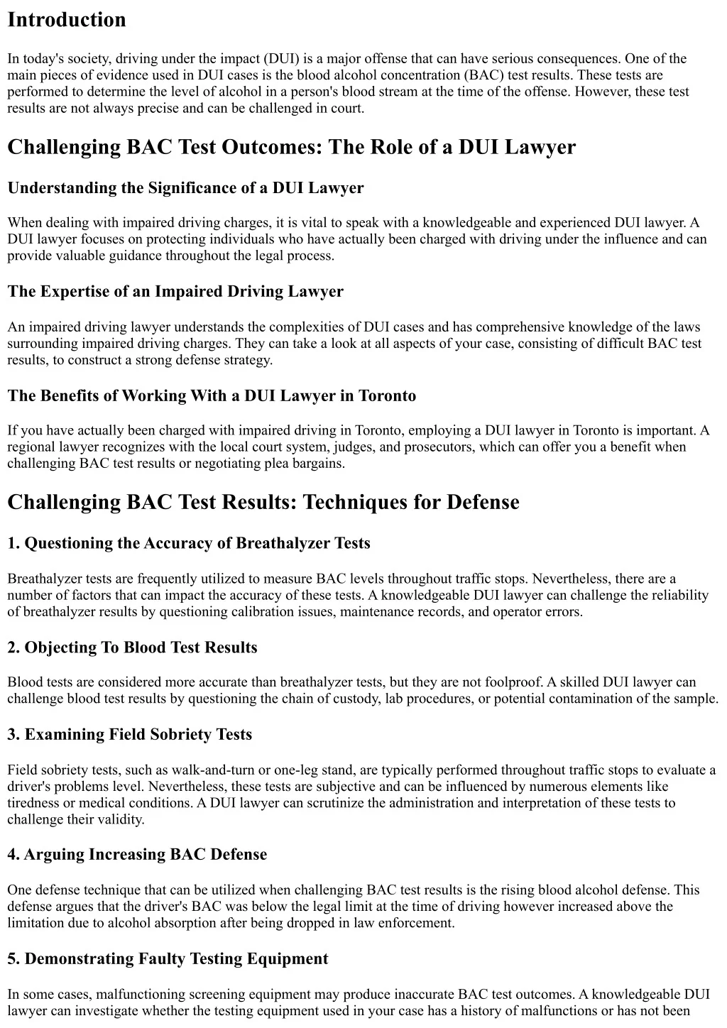 PPT - Challenging Blood Alcohol Concentration (BAC) Test Lead To Court ...