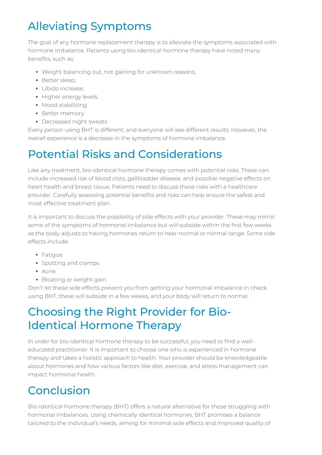 PPT - Discover the Benefits of Bio-Identical Hormone Therapy (BHT) for ...