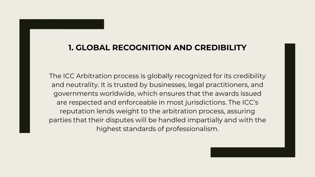 PPT - Key Advantages of Choosing ICC Arbitration for Global Dispute ...