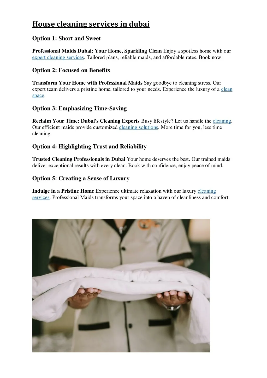 PPT - House Cleaning Services in Dubai | Professional Maids PowerPoint ...