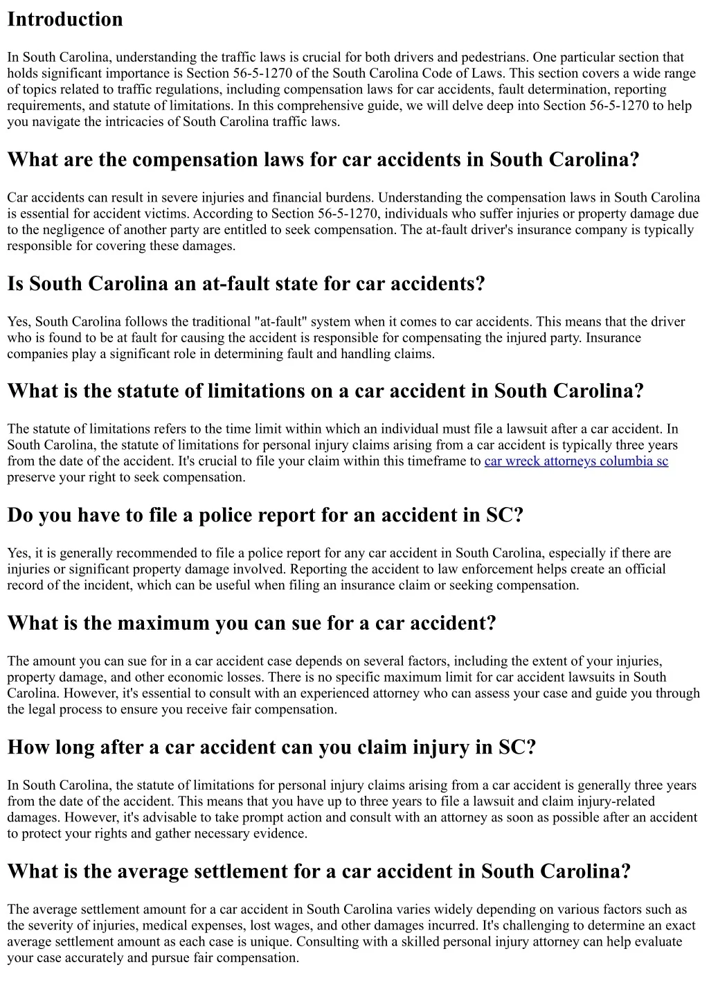 PPT - Decoding Section 56-5-1270: A Look into South Carolina Traffic ...