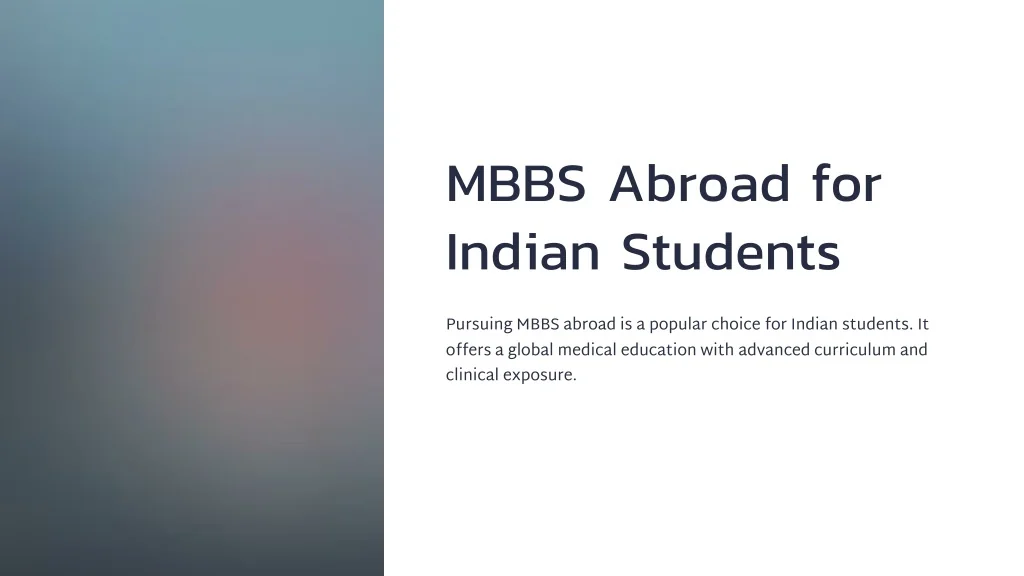 PPT - MBBS-Abroad-for-Indian-Students PowerPoint Presentation, free ...