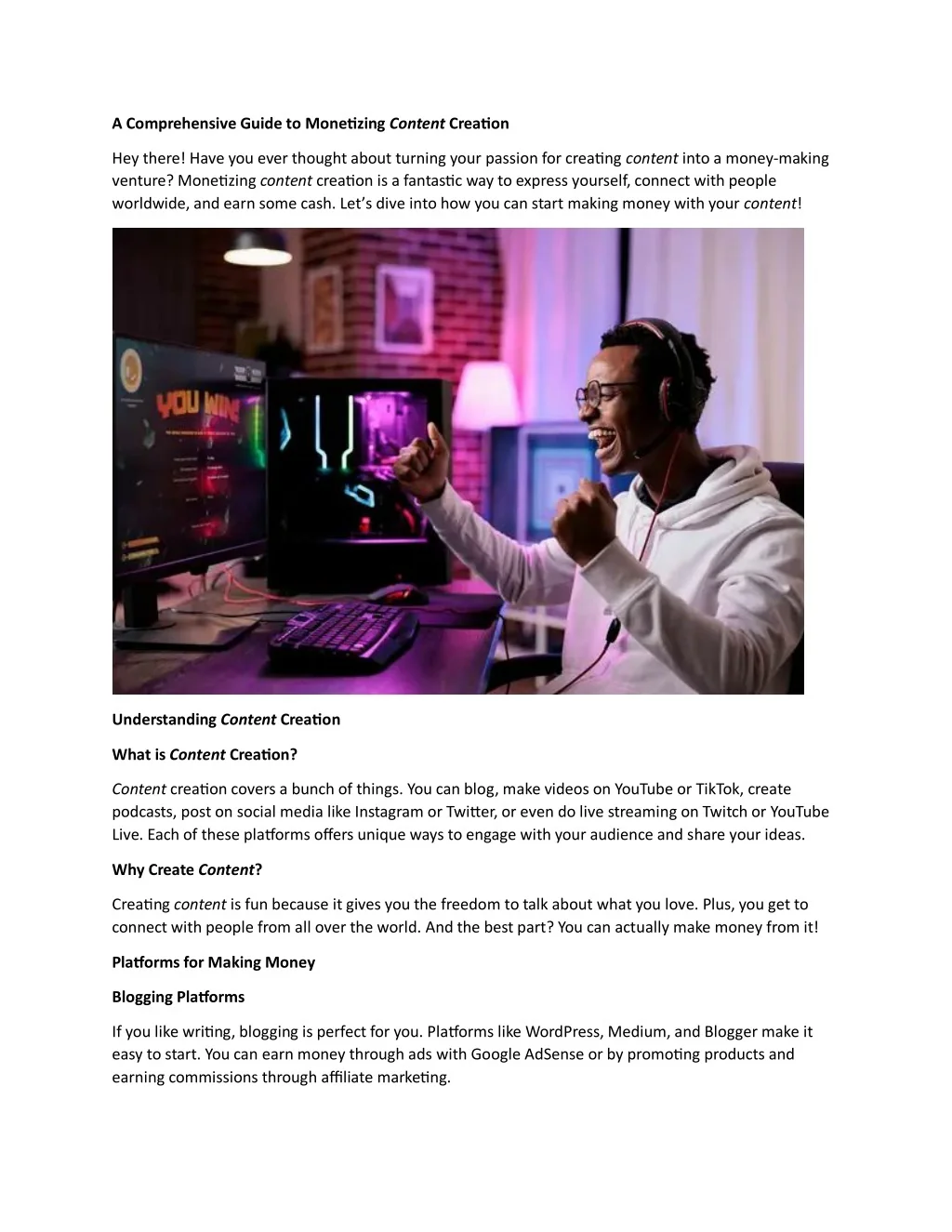 PPT - A Comprehensive Guide to Monetizing Content Creation PowerPoint ...