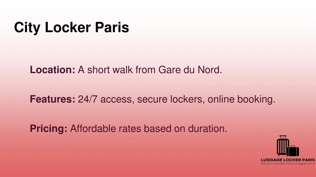 PPT - Luggage Locker Paris 19.08.2024 PowerPoint Presentation, free ...