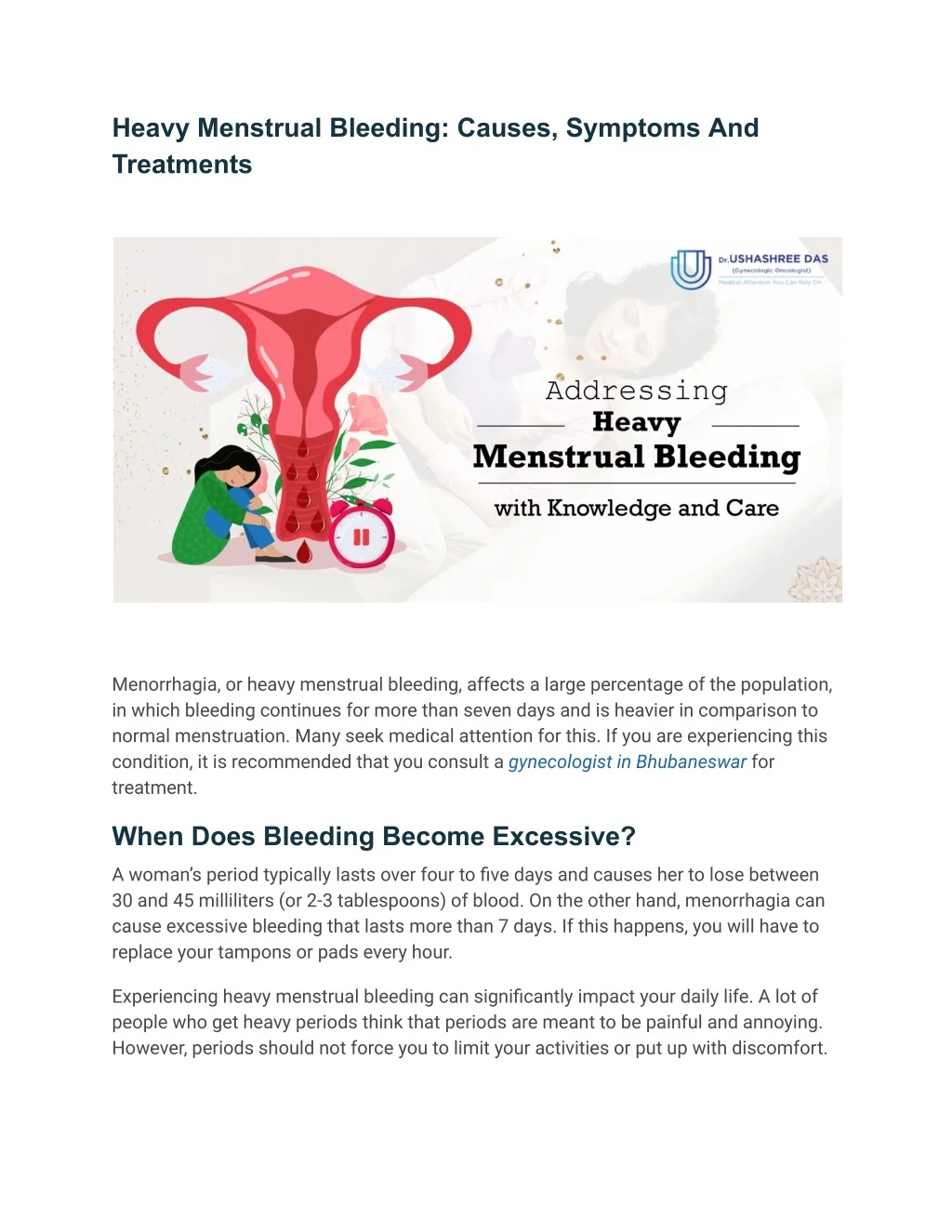 PPT - Heavy Menstrual Bleeding_ Causes, Symptoms And Treatments ...