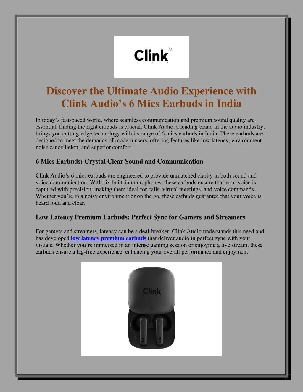 PPT - Discover the Ultimate Audio Experience with Clink Audio’s 6 Mics ...