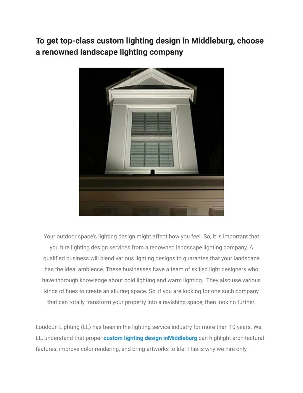 PPT - To get top-class custom lighting design in Middleburg, choose a ...