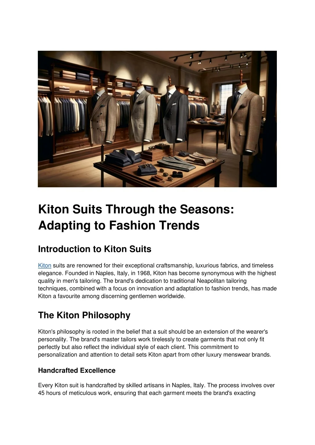 PPT - Kiton Suits Through the Seasons_ Adapting to Fashion Trends ...