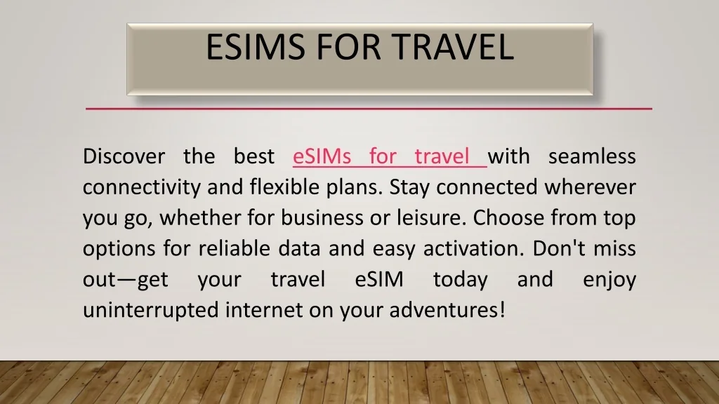 PPT - Grab The Best eSIM for UK and Europe: Top Picks for Travelers ...