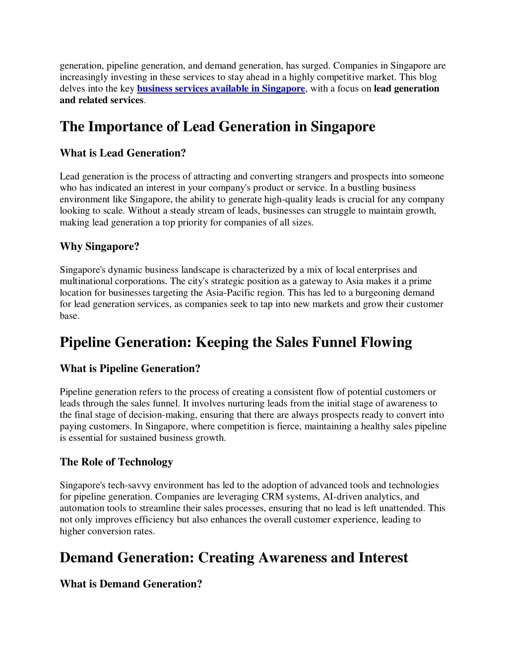 PPT - Business Services in Singapore A Comprehensive Guide to Lead ...