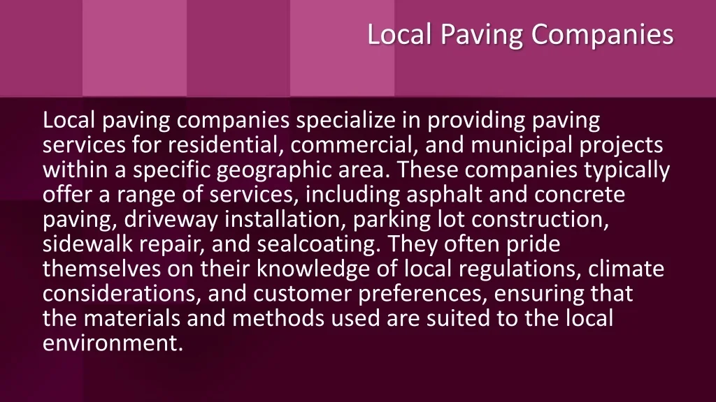 PPT - Asphalt Paving Companies Excellence in Roadway Construction ...