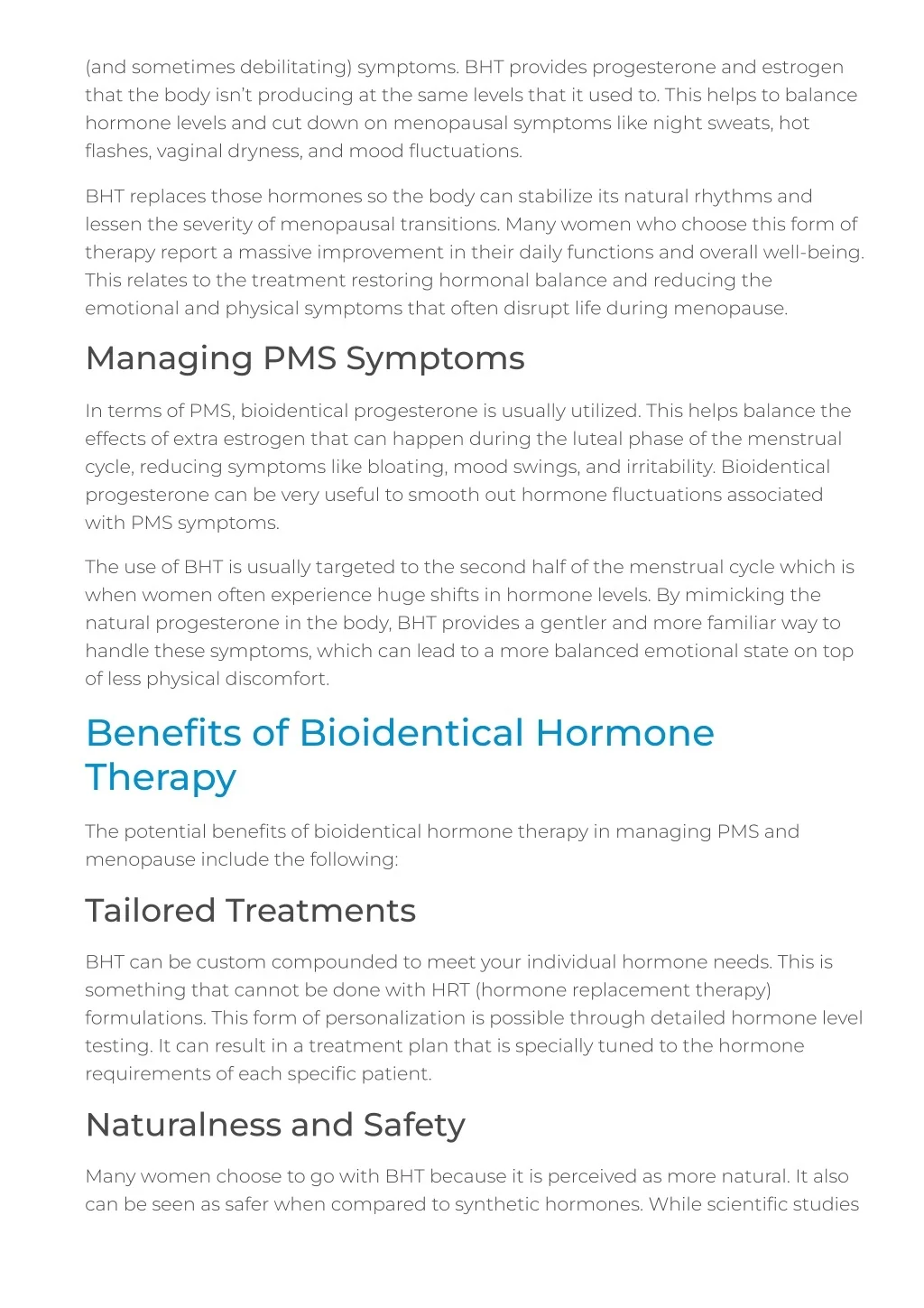PPT - Discover the Benefits of Bioidentical Hormone Therapy (BHT) for ...