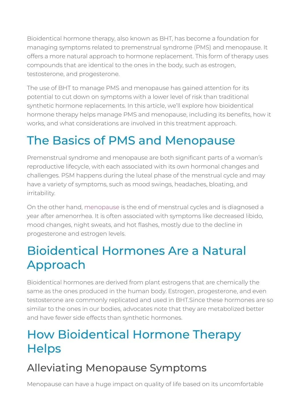 PPT - Discover the Benefits of Bioidentical Hormone Therapy (BHT) for ...